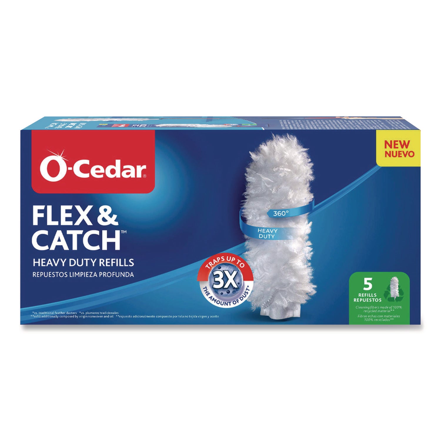 Flex and Catch Duster Heavy-Duty Refills, Polyester, White, 5/Pack ...